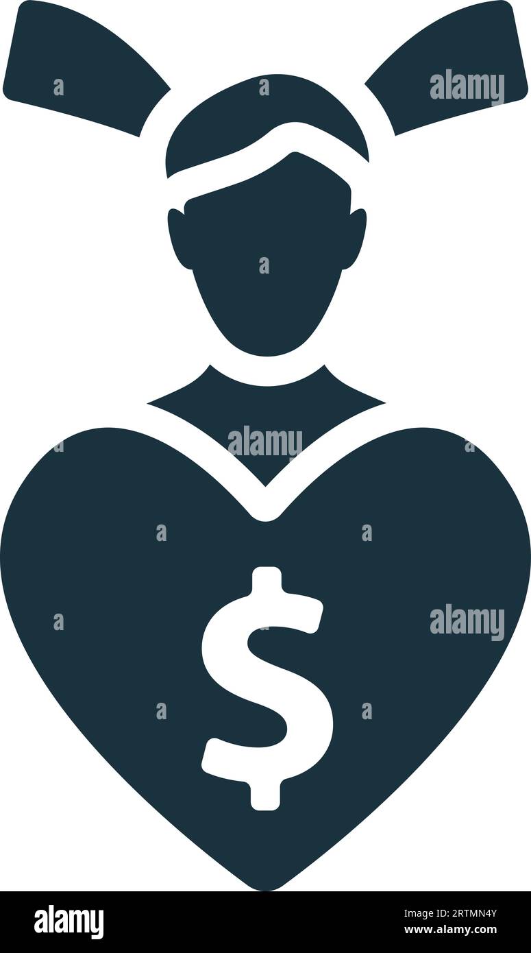 Children's charity icon. Monochrome simple sign from charity and non ...