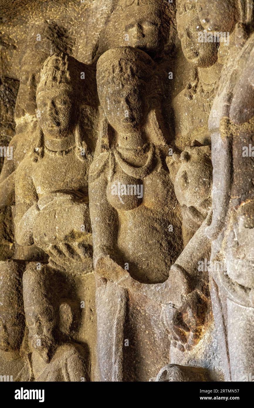 Ellora caves, a UNESCO World Heritage Site in Maharashtra, India. Cave ...