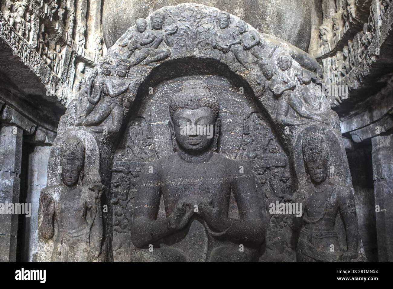 Ellora caves, a UNESCO World Heritage Site in Maharashtra, India. Cave ...