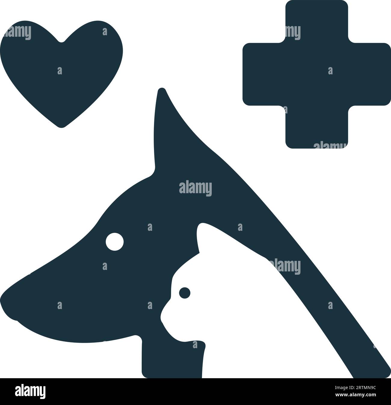 Animal rescue icon. Monochrome simple sign from charity and non-profit ...
