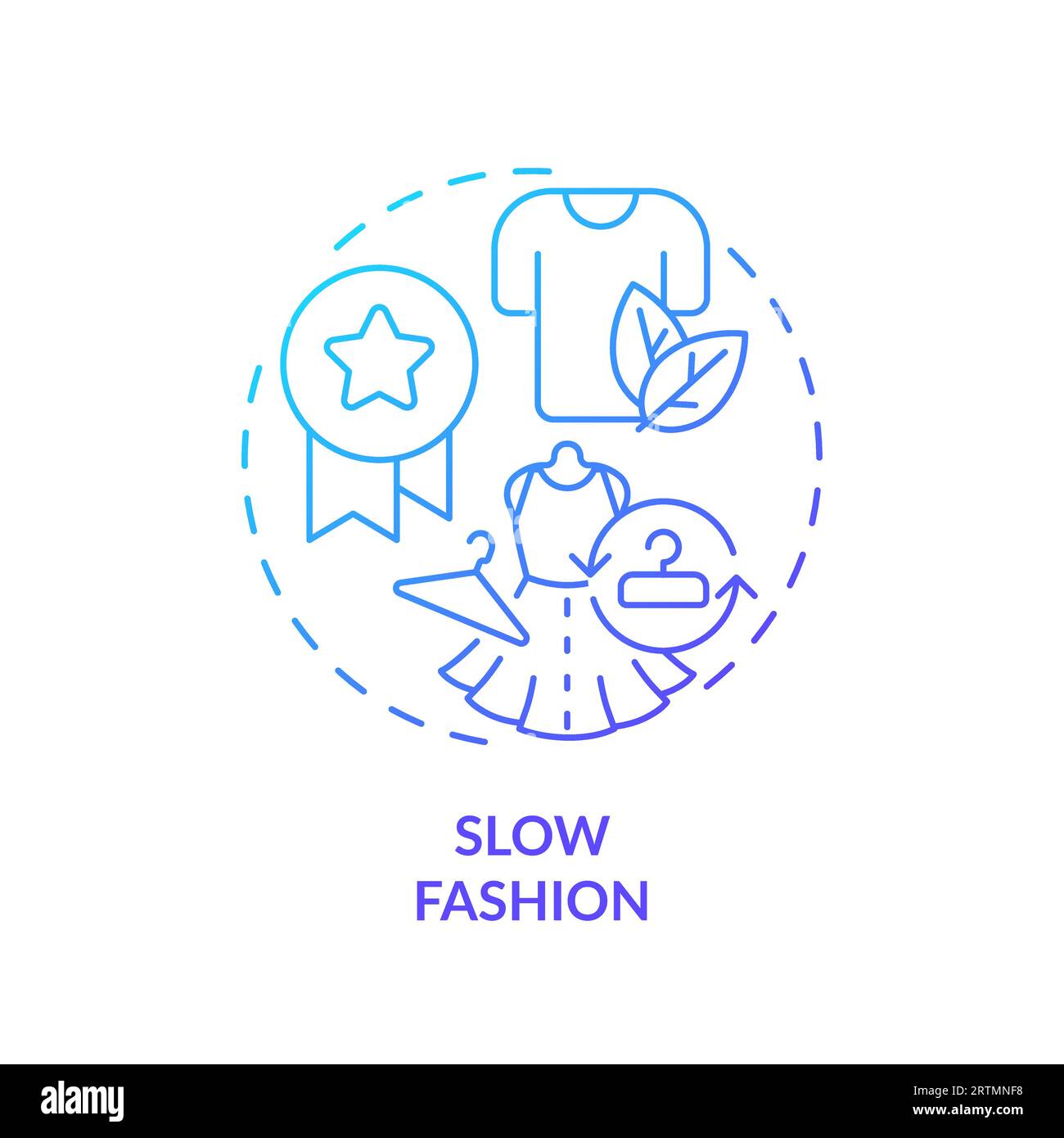 2D thin line gradient icon slow fashion concept Stock Vector Image & Art - Alamy