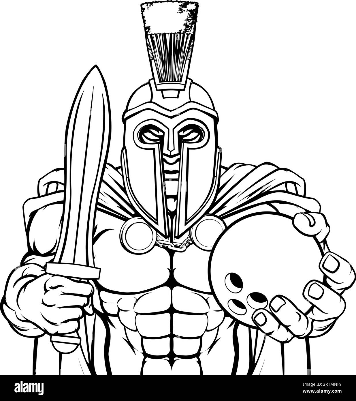 Spartan Trojan Bowling Sports Mascot Stock Vector Image & Art - Alamy