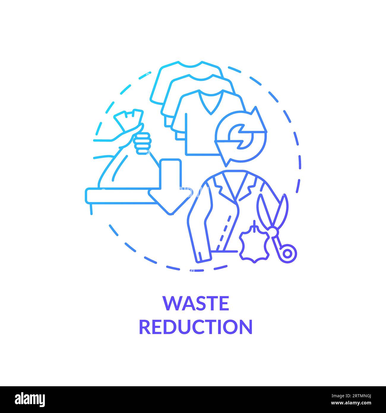 2D thin line gradient icon waste reduction concept Stock Vector Image & Art - Alamy