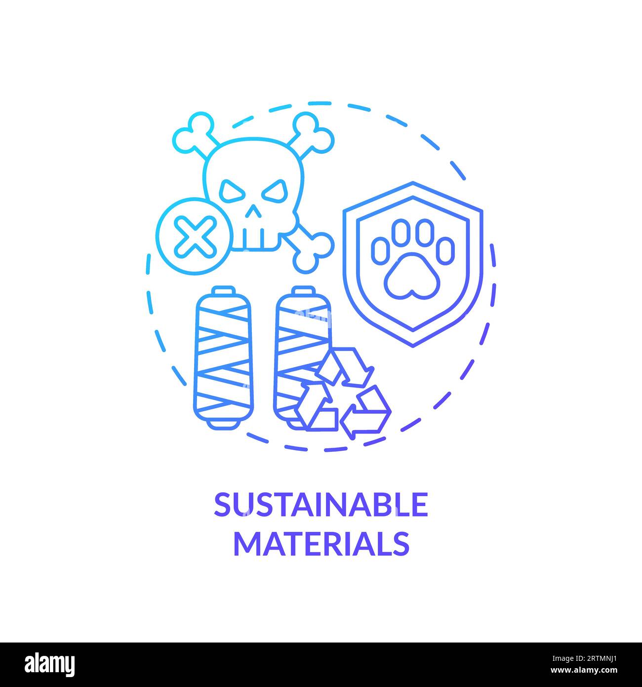 2D thin line gradient icon sustainable materials concept Stock Vector Image & Art - Alamy