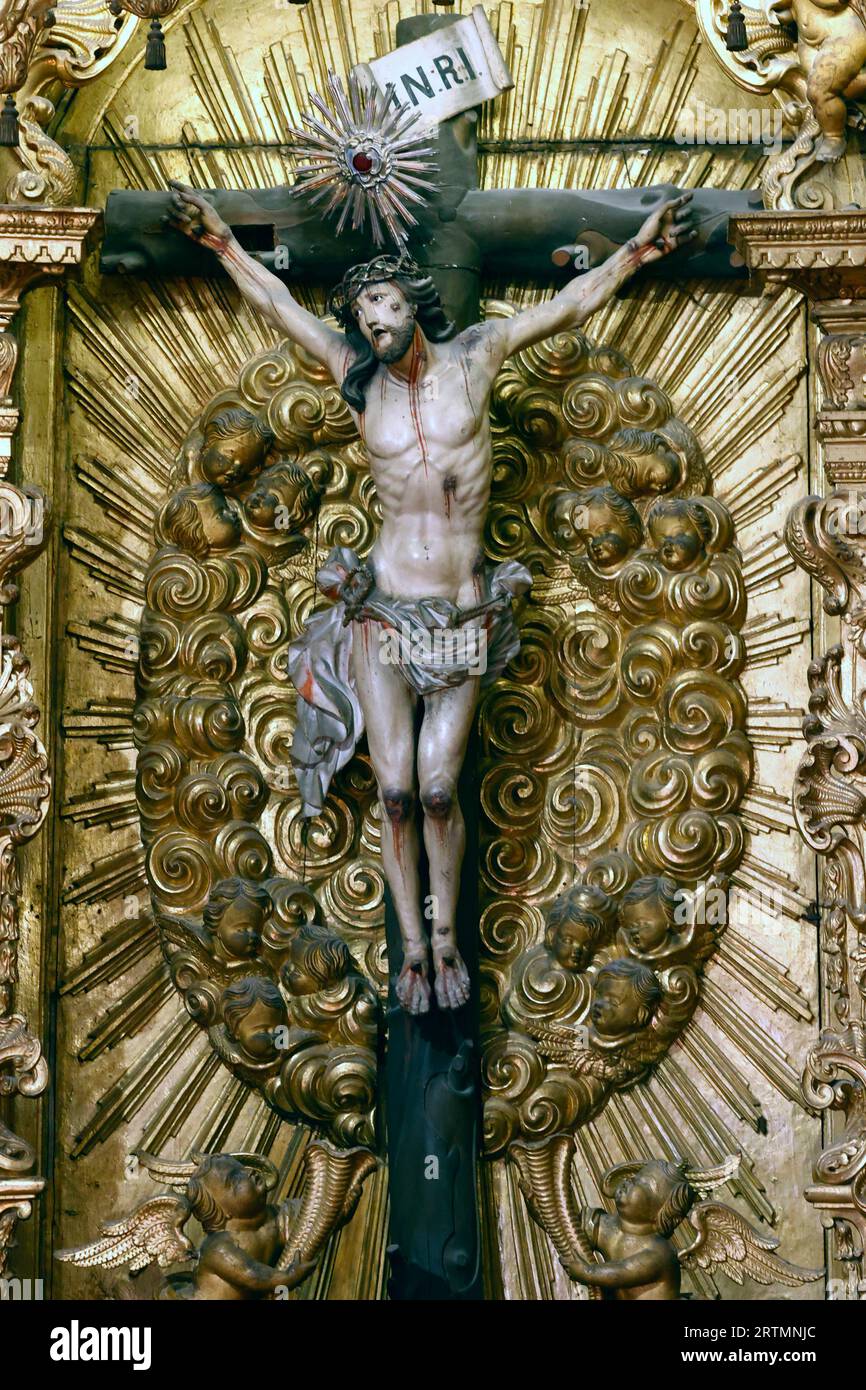 Order of St. Francis Museum. The crucifixion. Jesus on the cross. Porto ...