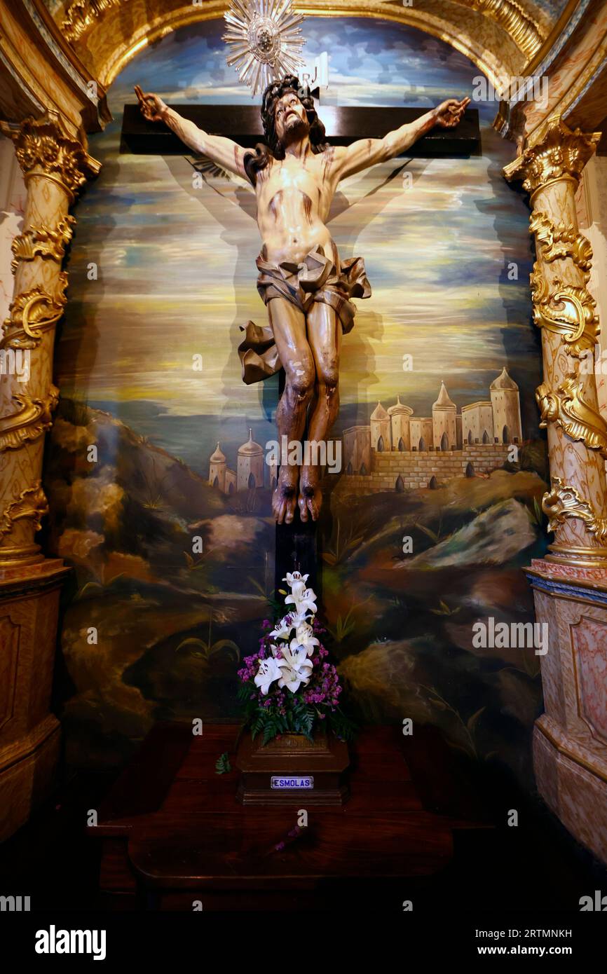 Sanctuary of Bom Jesus do Monte. Bom Jesus Chapel. Jesus on the cross ...