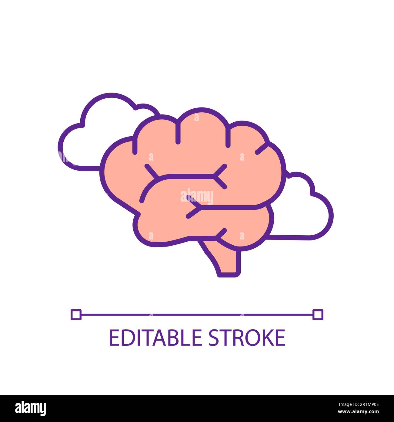 2D thin linear colorful mindful leadership icon Stock Vector Image ...