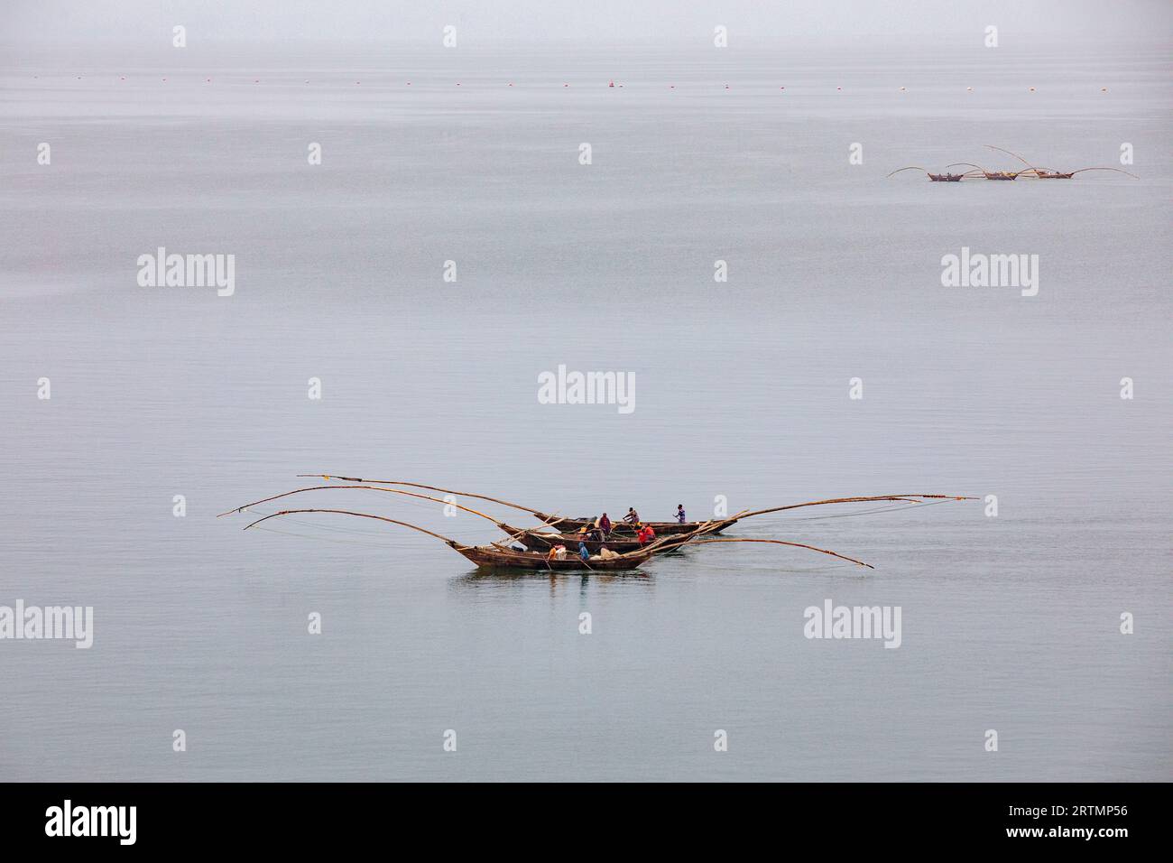 Fishing boats on Kivu lake, Karongi, Rwanda Stock Photo - Alamy