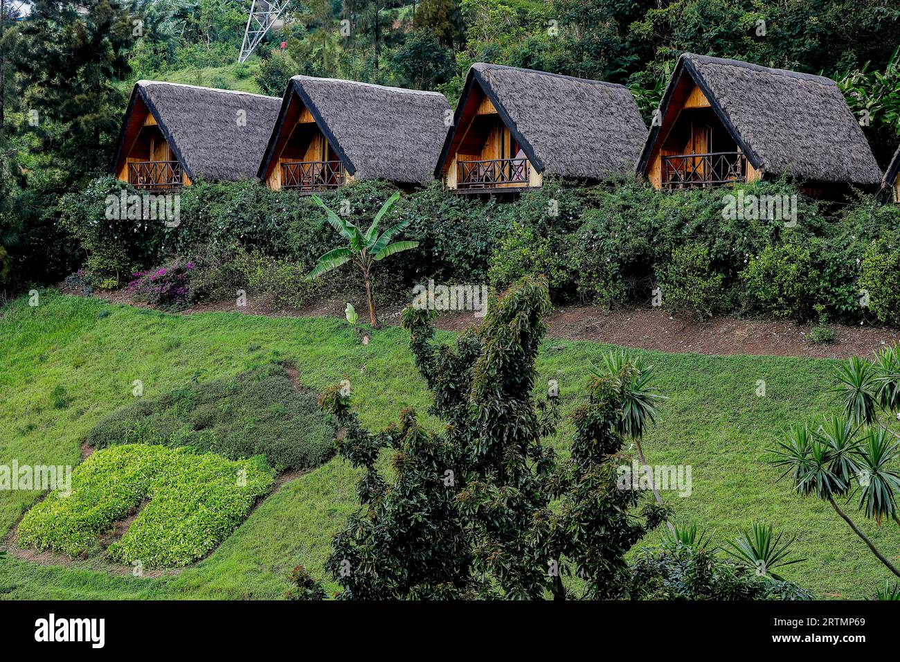 Hotel bungalows, Karongi, Rwanda Stock Photo - Alamy