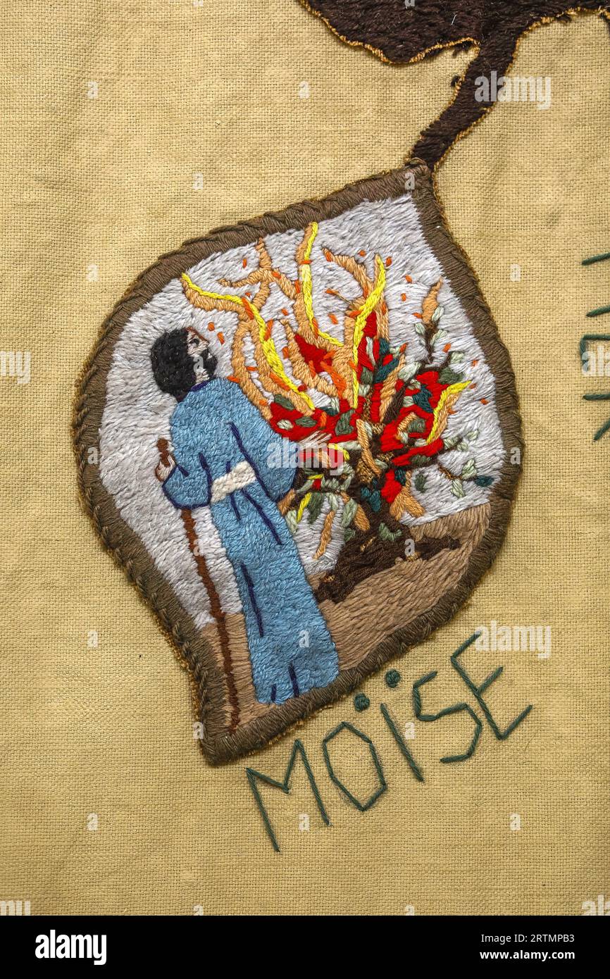 Biblical embroidery in Keur Moussa benedictine abbey church, Keur ...