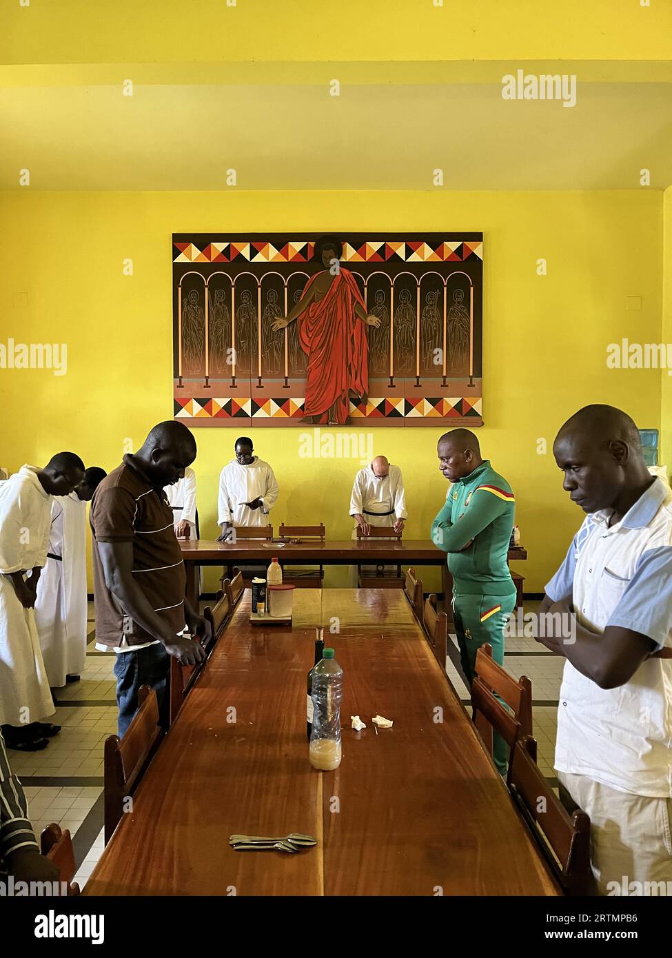 Dining hall in Keur Moussa benedictine abbey, Keur Moussa, Senegal ...