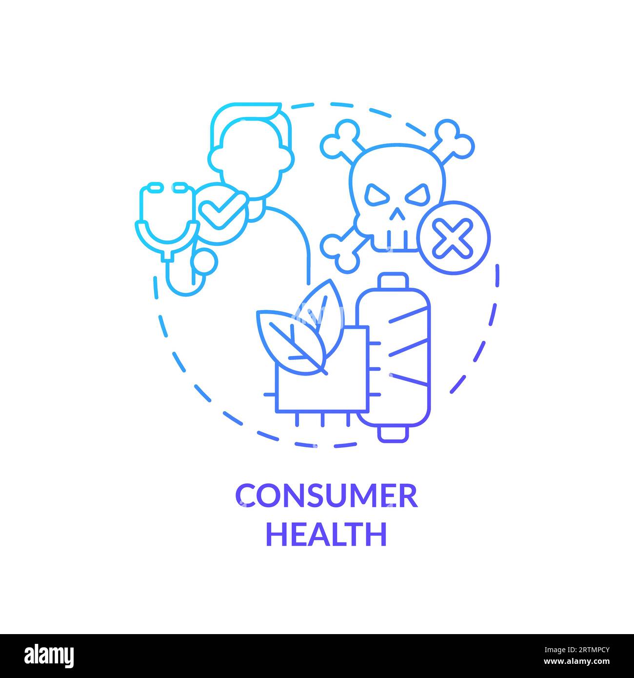 2D thin line gradient icon consumer health concept Stock Vector Image ...