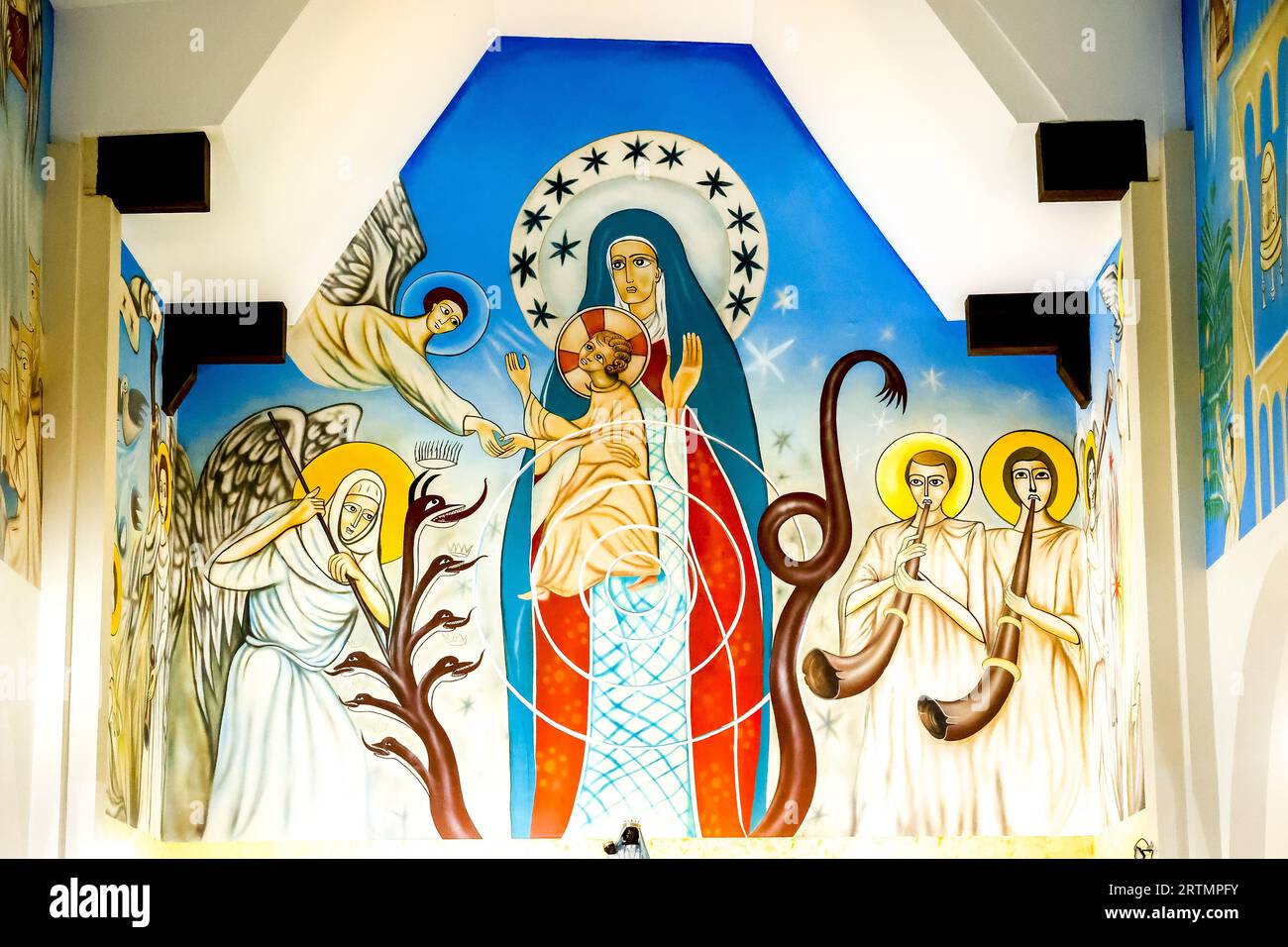 Notre Dame de la Delivrance catholic basilica, Popenguine, Senegal ...