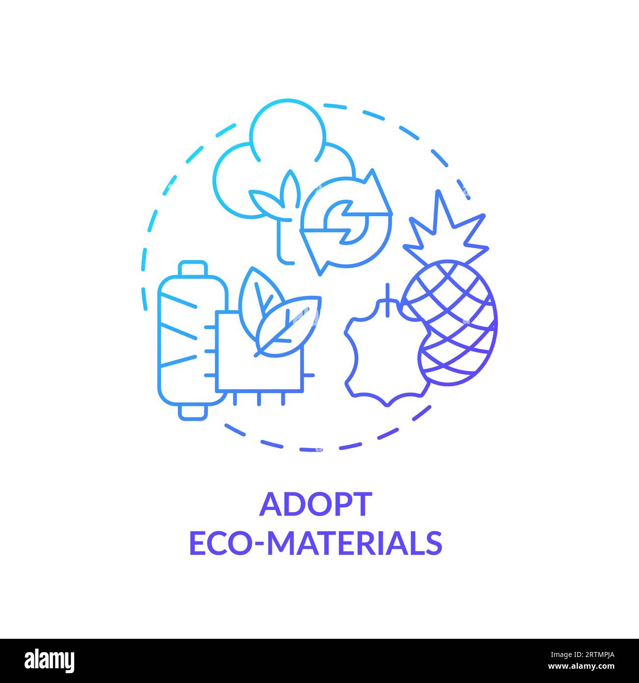 2D thin line gradient icon adopt eco materials concept Stock Vector Image & Art - Alamy