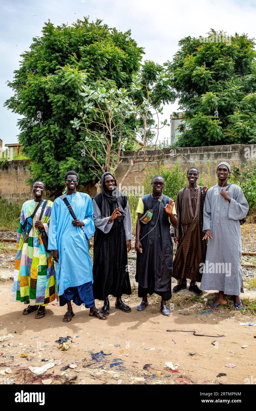 Group of Baye Fall mouride muslims in Thies, Senegal Stock Photo - Alamy