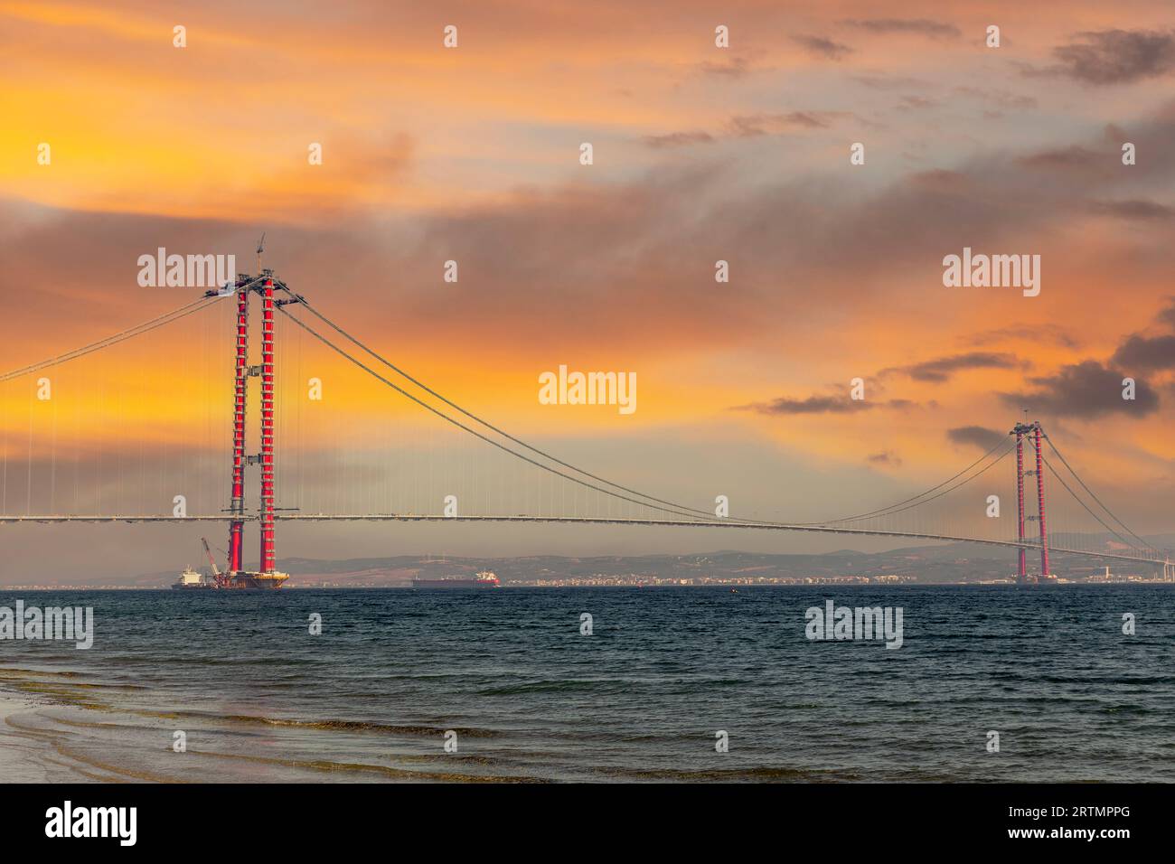 new bridge connecting two continents 1915 canakkale bridge (dardanelles ...