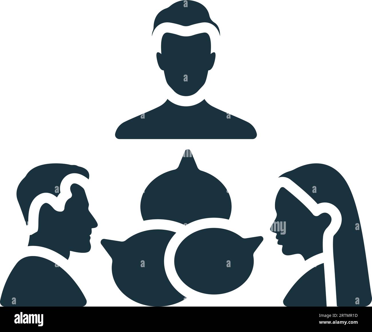 Discussion icon. Monochrome simple sign from freelance collection ...