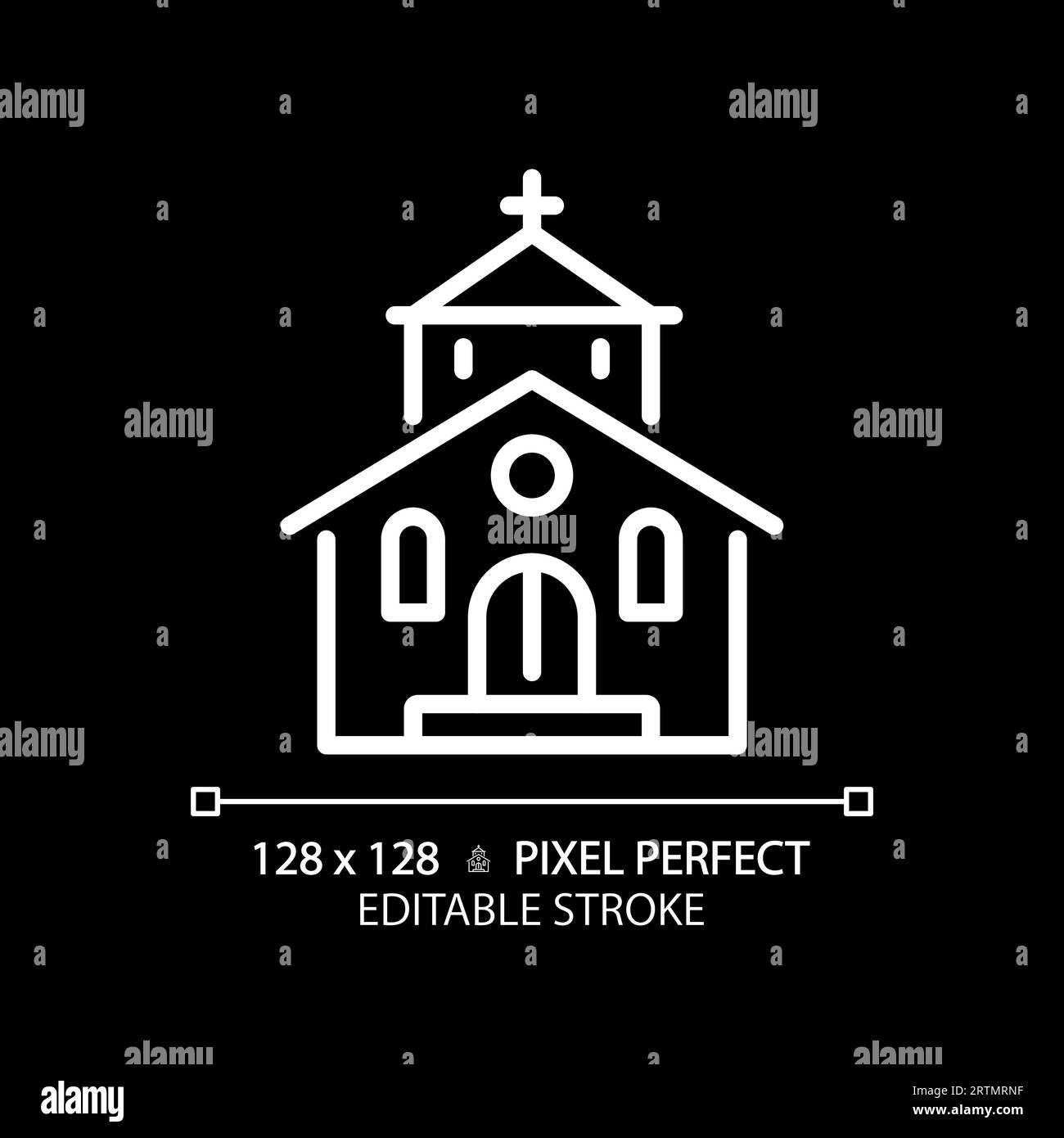 2D editable thin line church icon Stock Vector Image & Art - Alamy