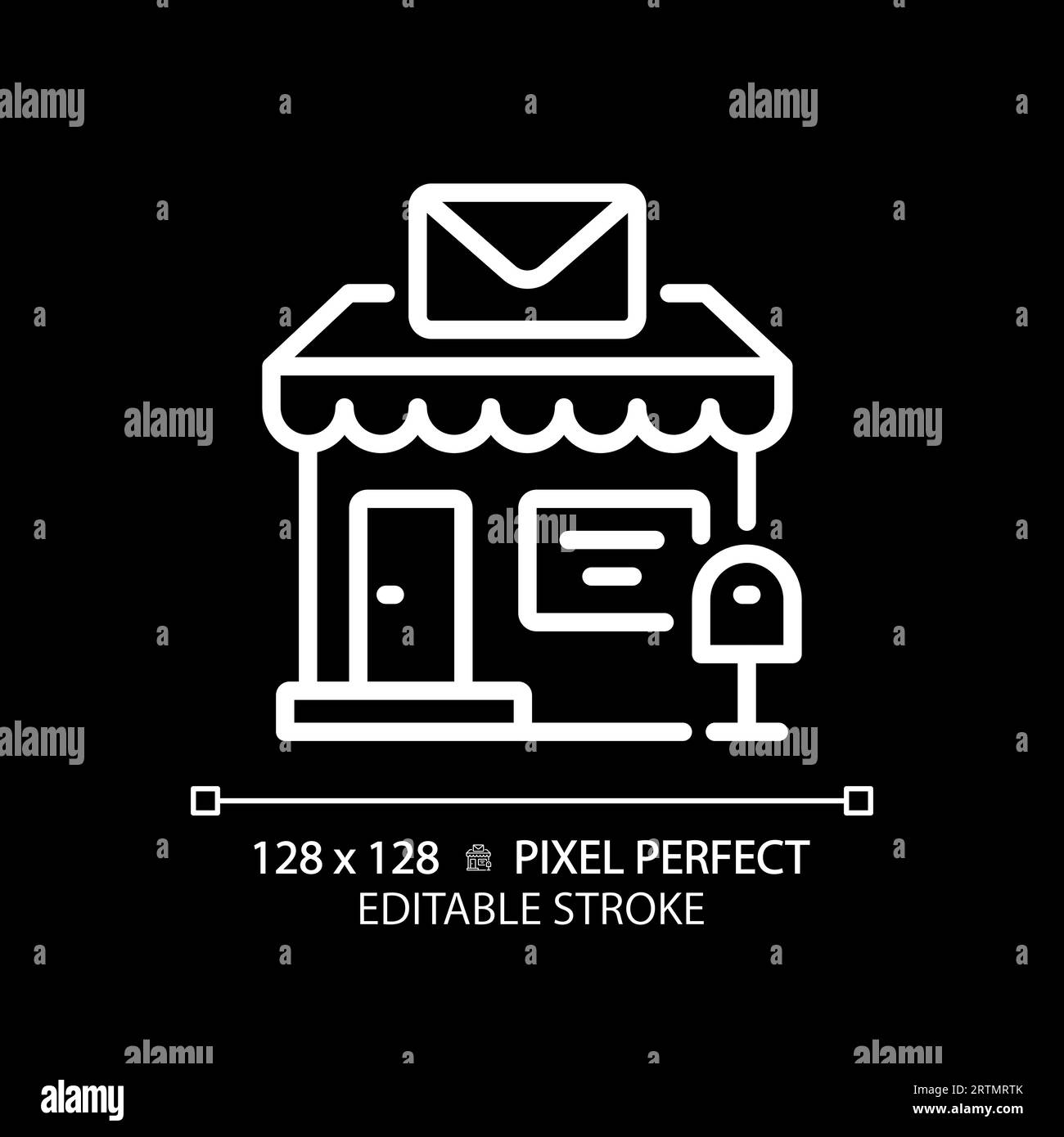 2D editable thin line post office icon Stock Vector Image & Art - Alamy