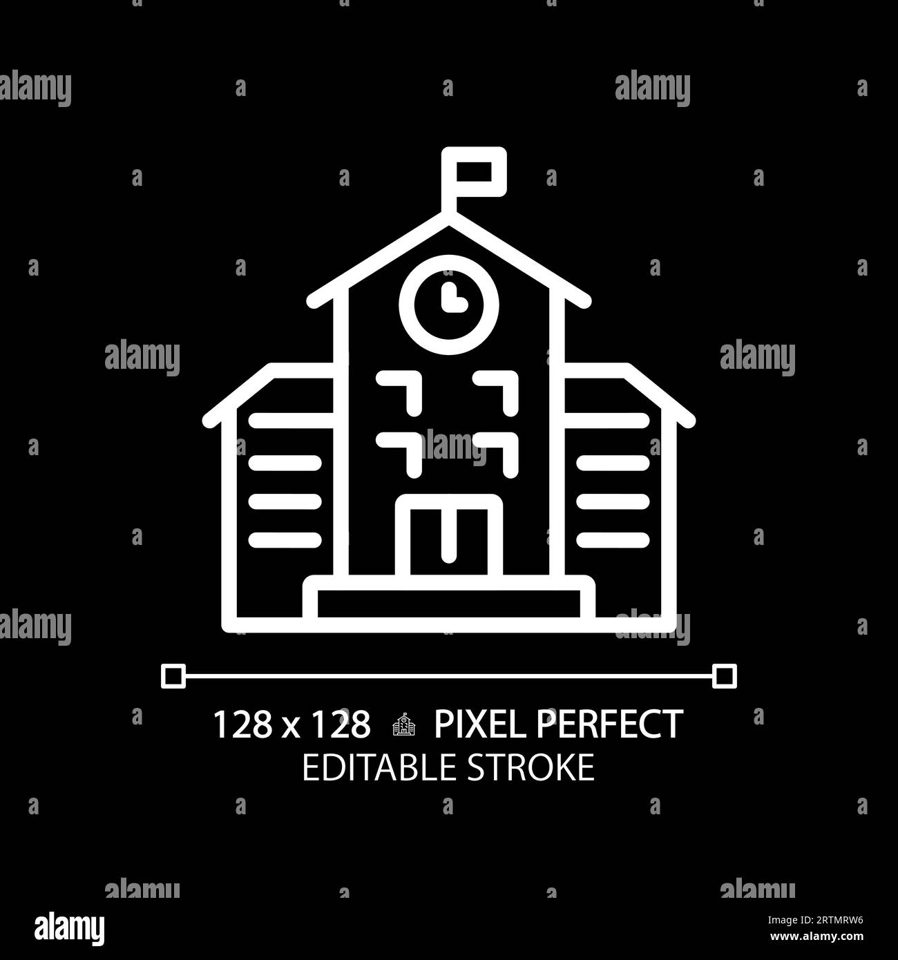 2D editable thin line school icon Stock Vector Image & Art - Alamy