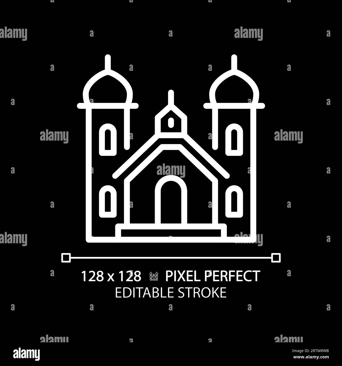 2D editable thin line religious building icon Stock Vector Image & Art - Alamy