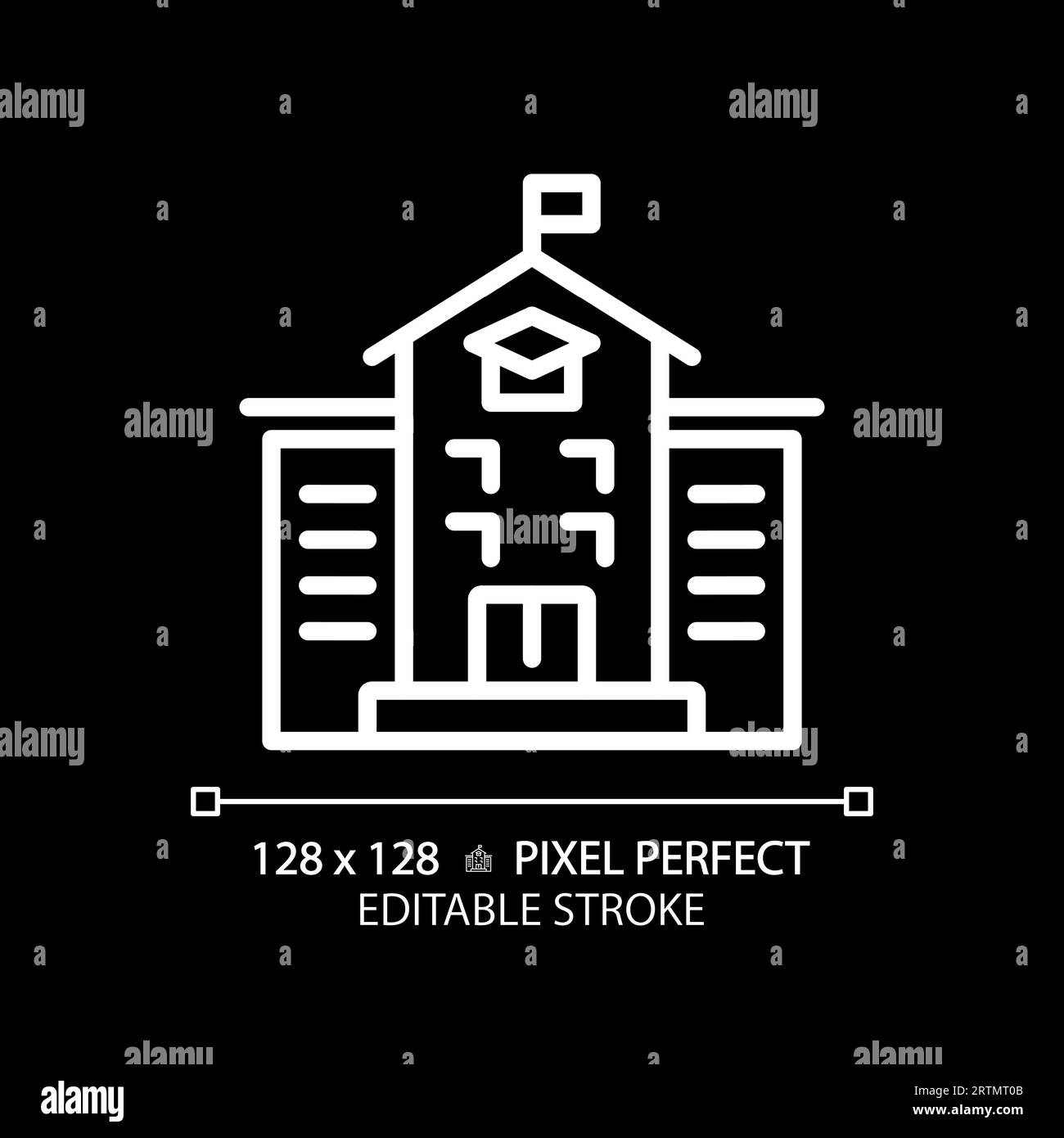 2D editable thin line school icon Stock Vector Image & Art - Alamy