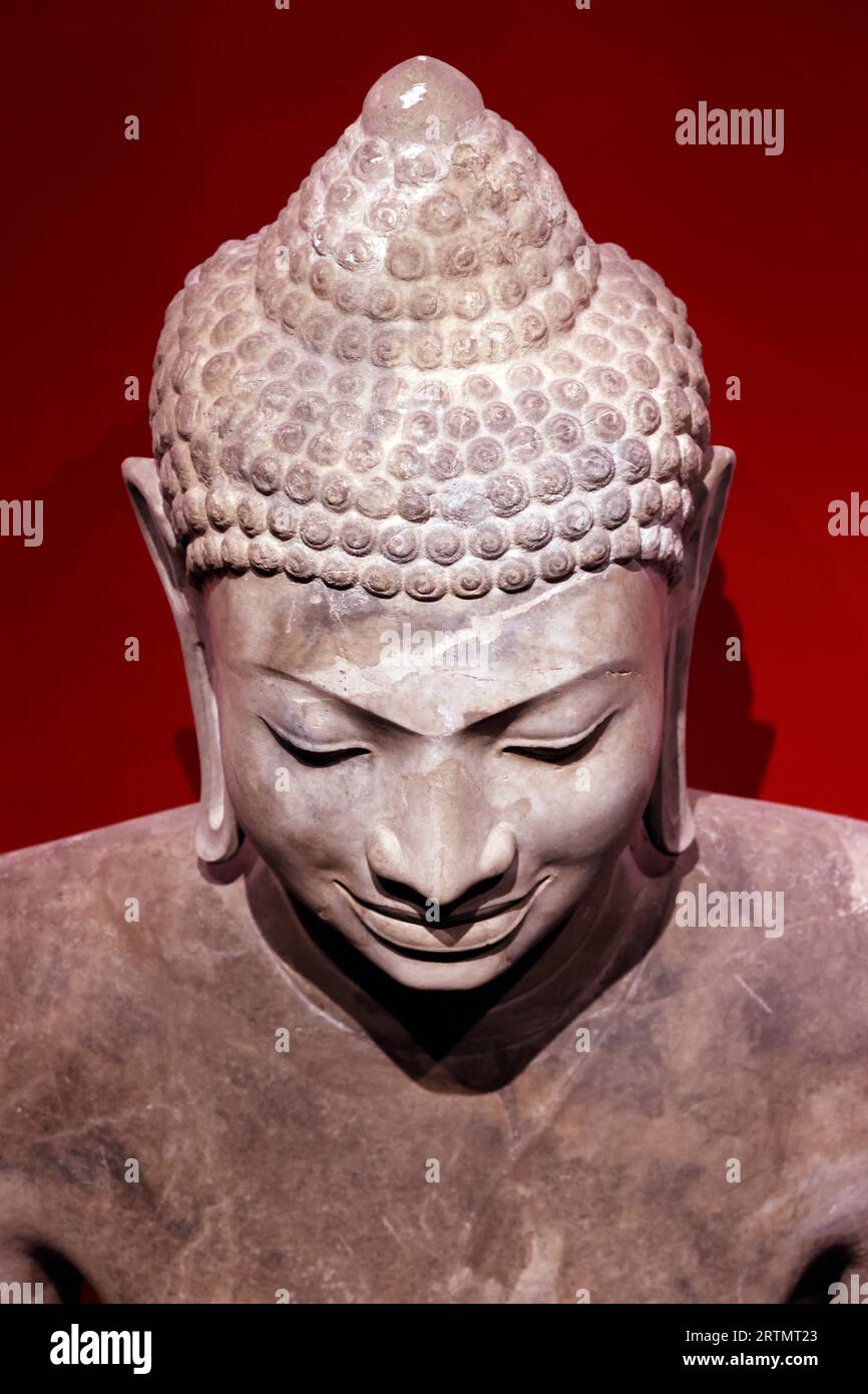Bangkok National Museum. Buddha in preaching his first sermon. 8 th ...
