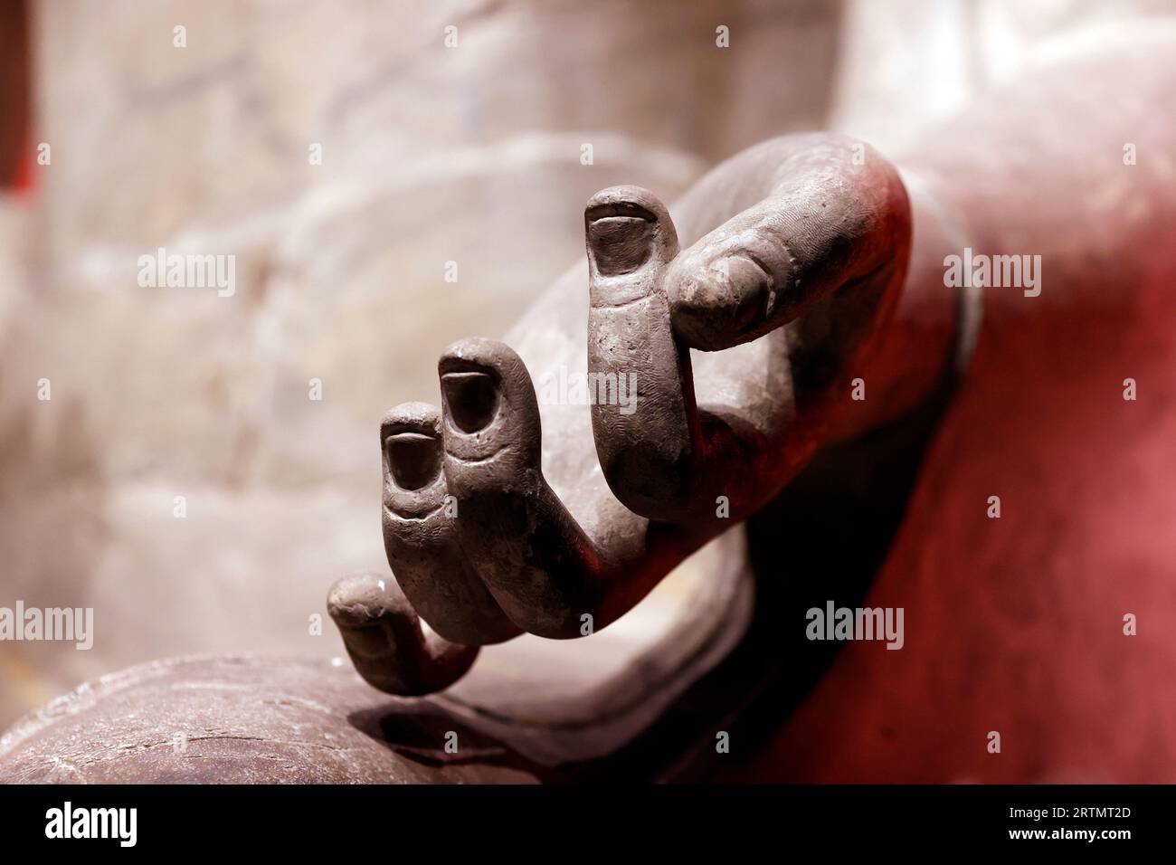 Bangkok National Museum. Buddha in preaching his first sermon. 8 th ...