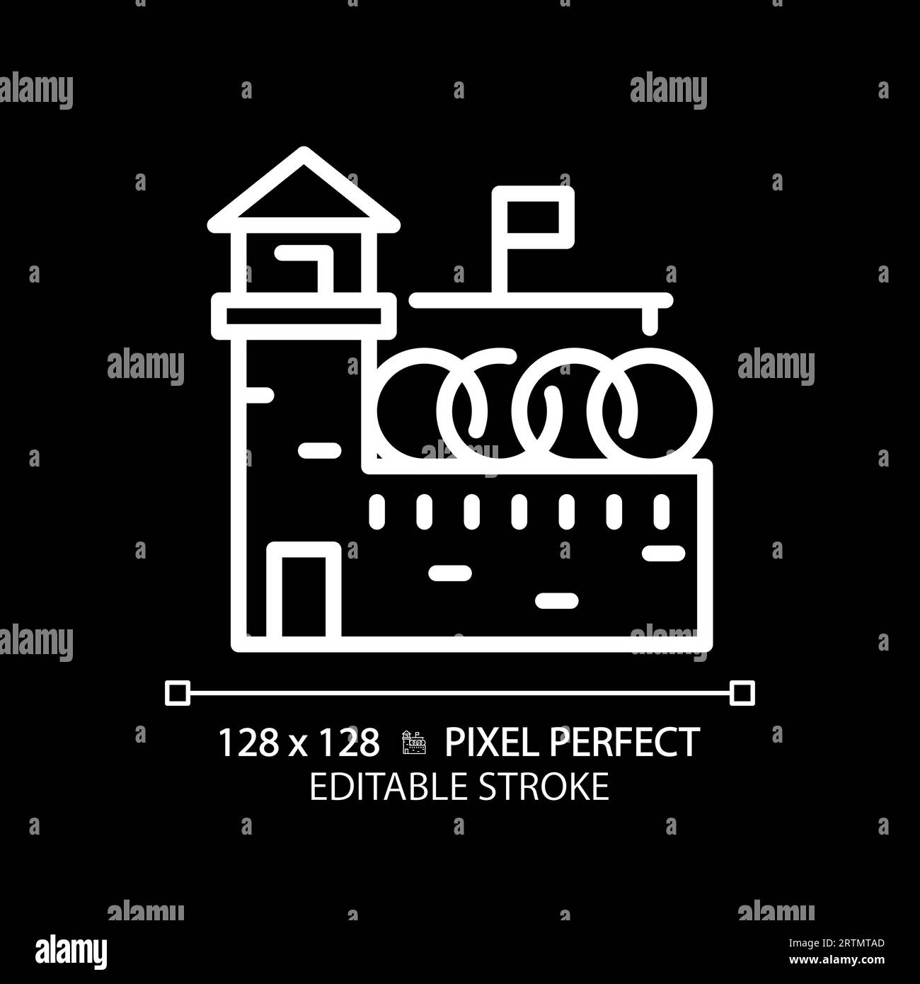 2D editable thin line prison icon Stock Vector Image & Art - Alamy