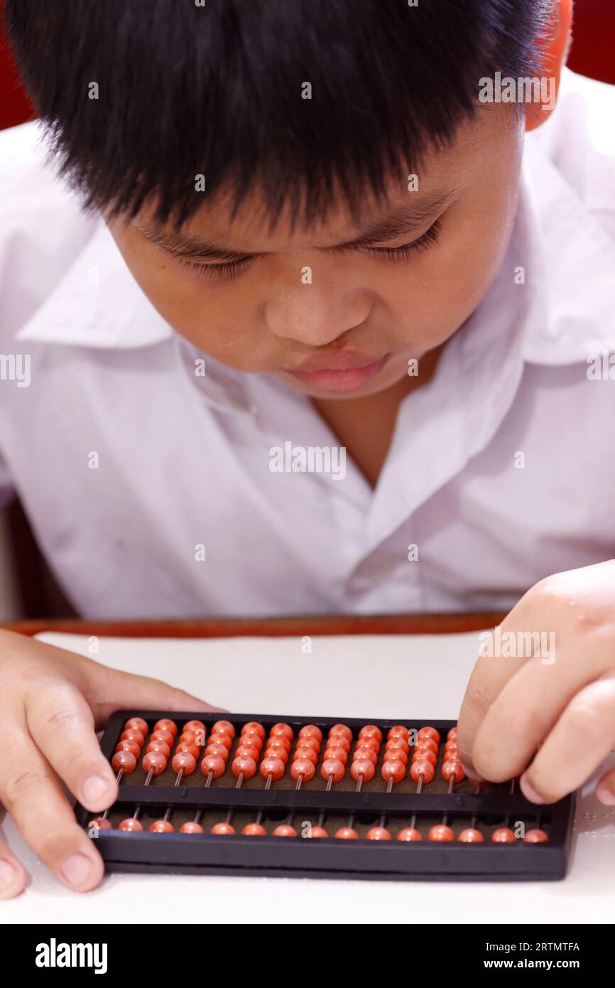 Center for blind children. Blind student at school. Ho Chi Minh city ...
