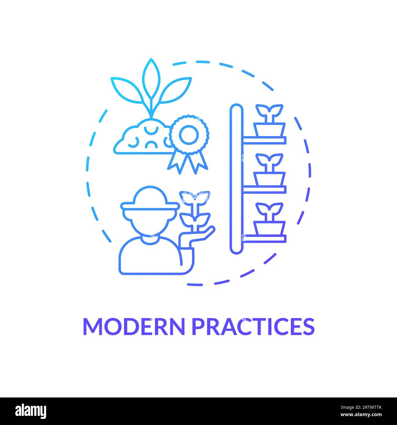 Modern practices blue gradient concept icon Stock Vector Image & Art ...