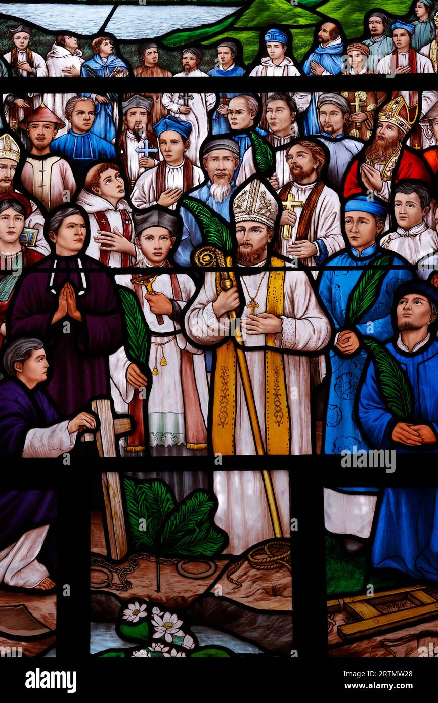 Saint Nicholas Cathedral Dalat. Stained glass window. Peter Truong Van ...