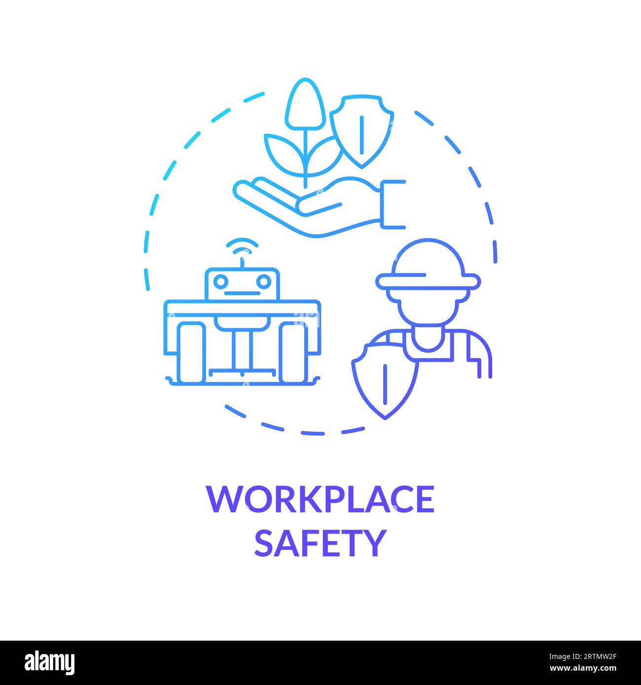 Workplace safety blue gradient concept icon Stock Vector Image & Art ...