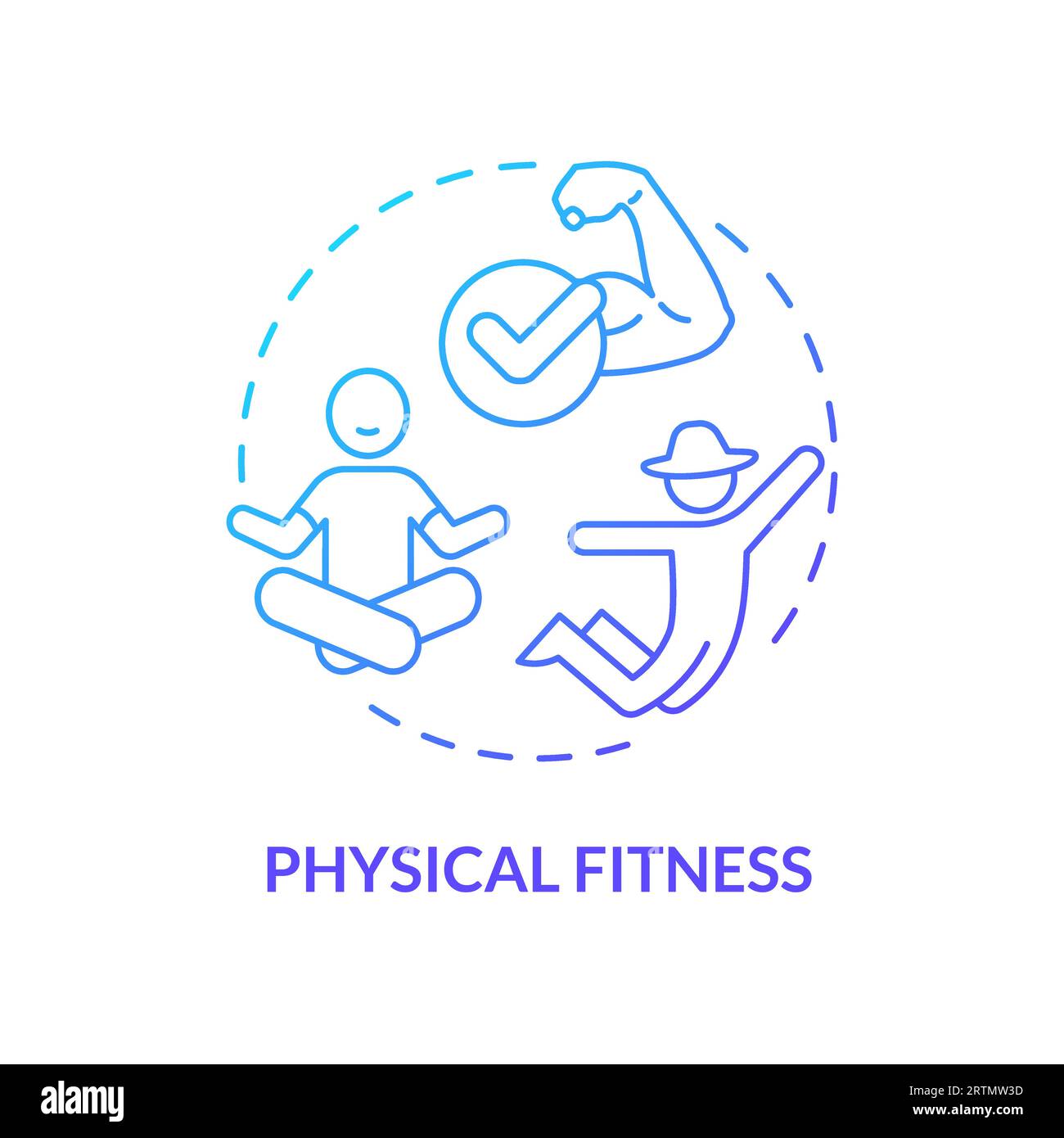 Physical fitness blue gradient concept icon Stock Vector Image & Art - Alamy