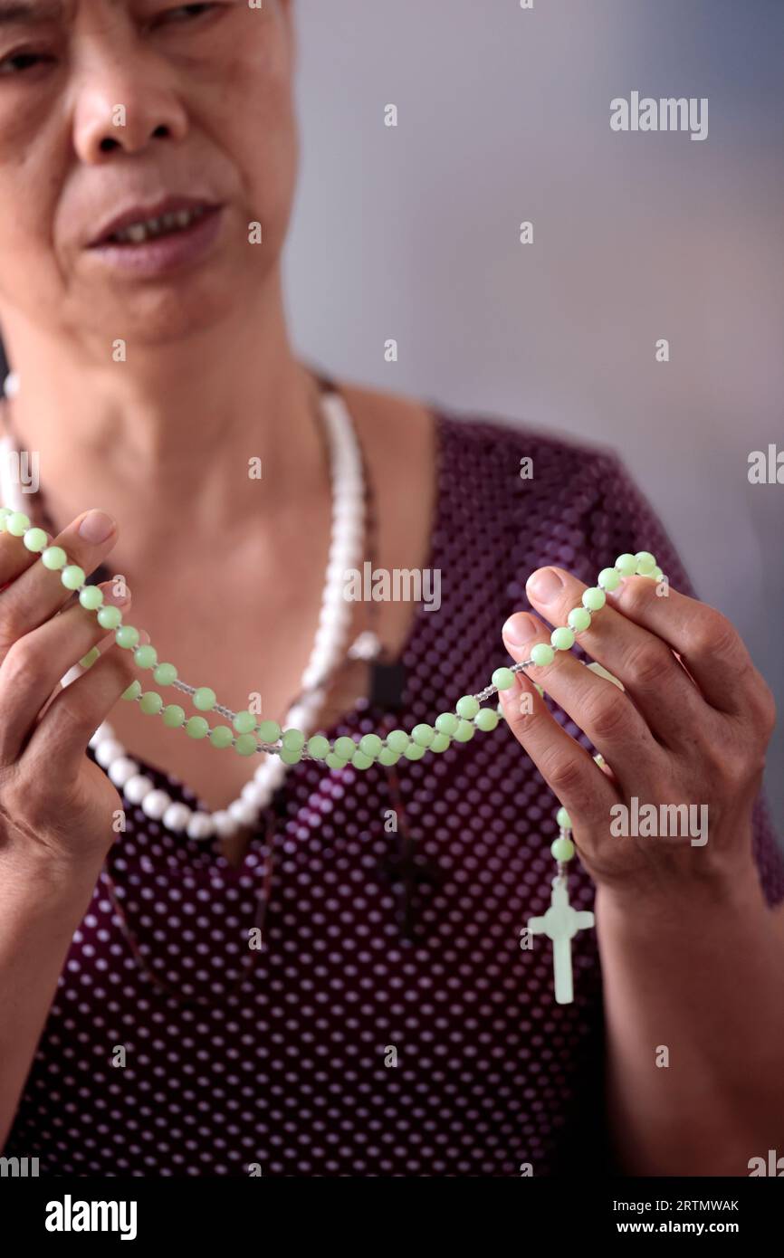 Retirement home for poor women run by Dominican Sisters. Senior woman ...