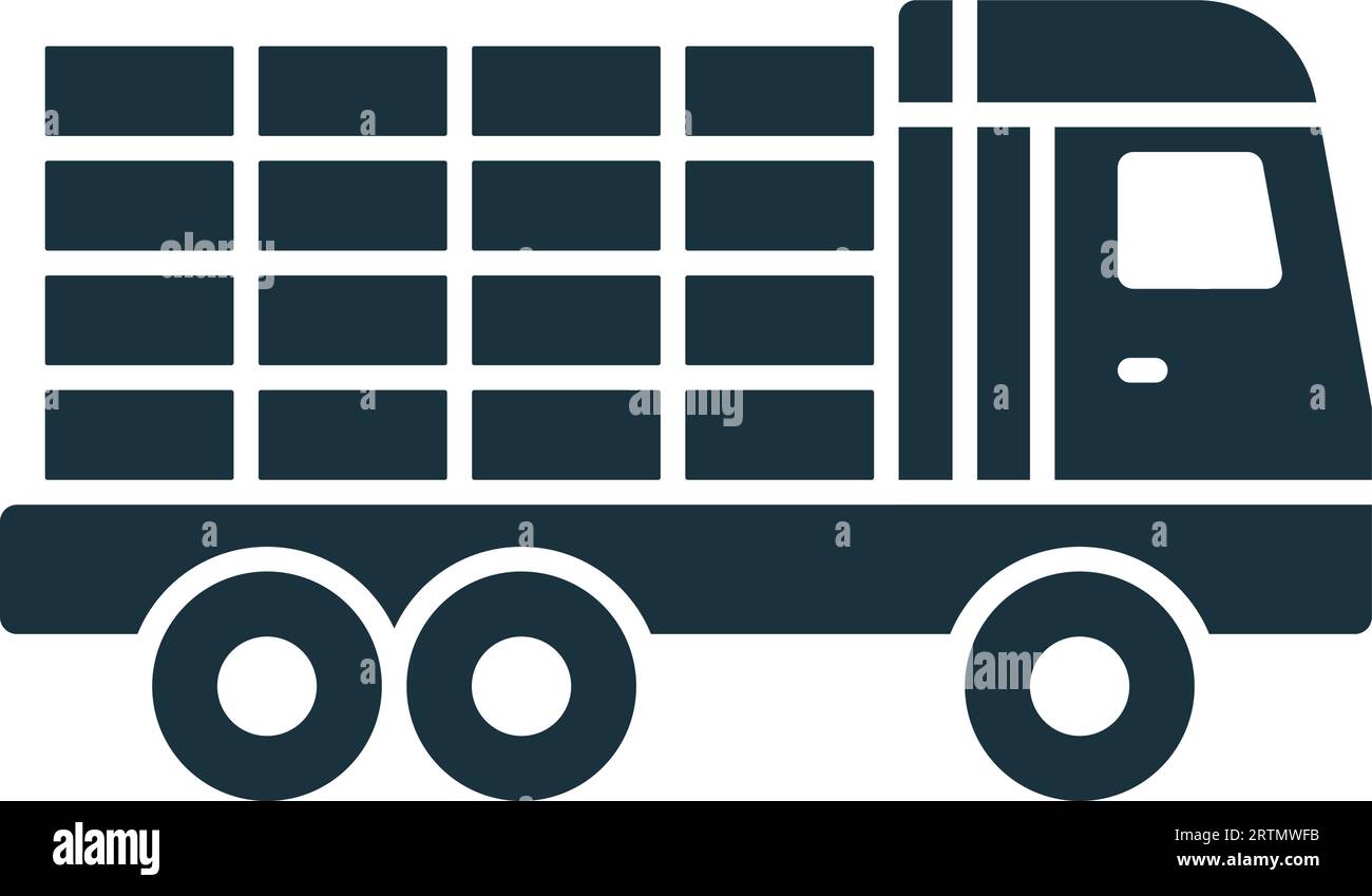 Auto cargo icon. Monochrome simple sign from logistics collection. Auto ...