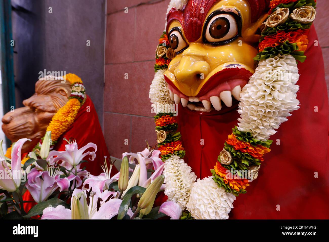 Mariamman Hindu Temple. Dragon and lion. Ho Chi Minh city. Vietnam ...