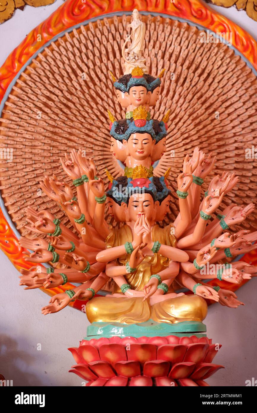 Van Hanh zen buddhist monastery. Bodhisattva Avalokiteshvara. Guanyin ...