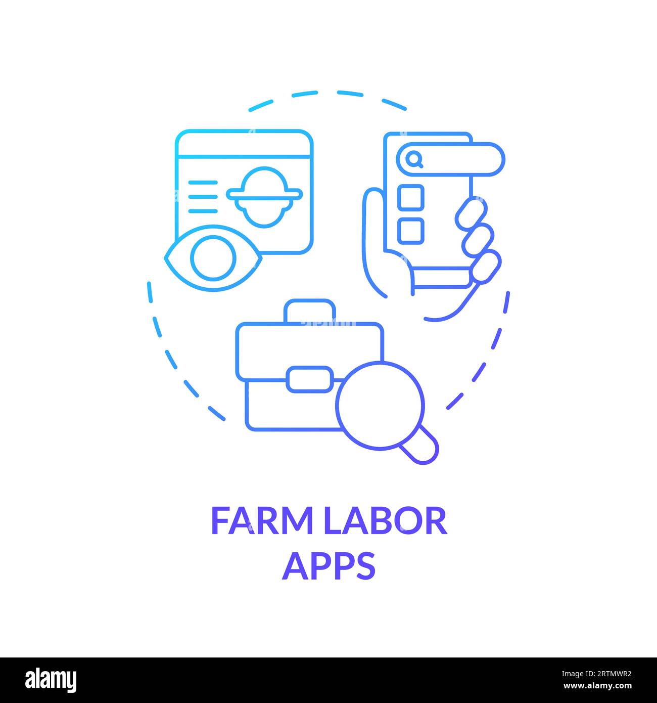 Farm labor apps blue gradient concept icon Stock Vector Image & Art - Alamy Farm labor apps blue gradient concept icon Stock Vector Image & Art - Alamy