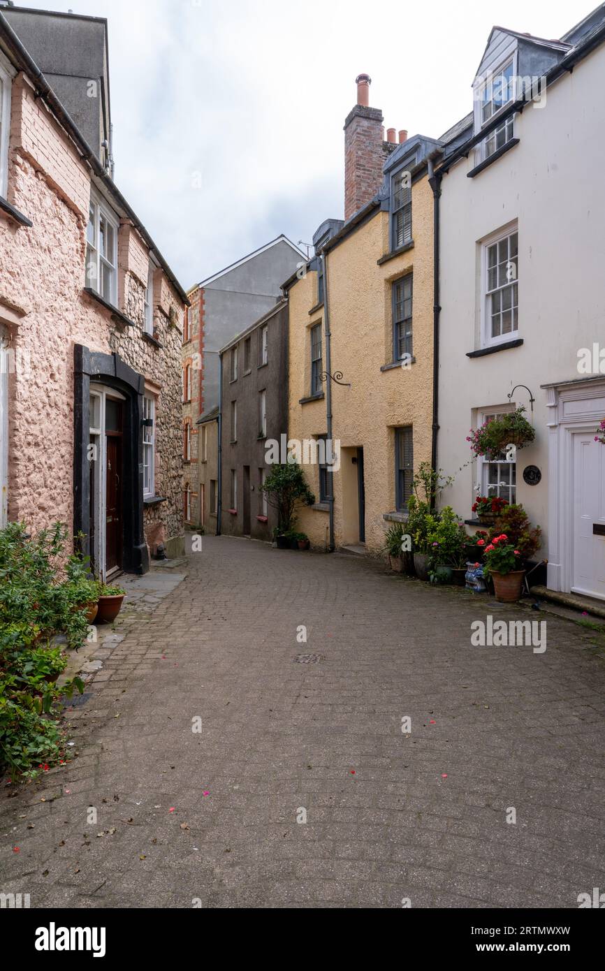 Residential side street, Tenby, Pembrokeshire, West Wales Stock Photo ...
