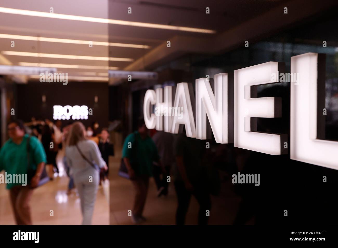 Entrance of fashion store in shopping center. Zara. Ho Chi Minh city ...