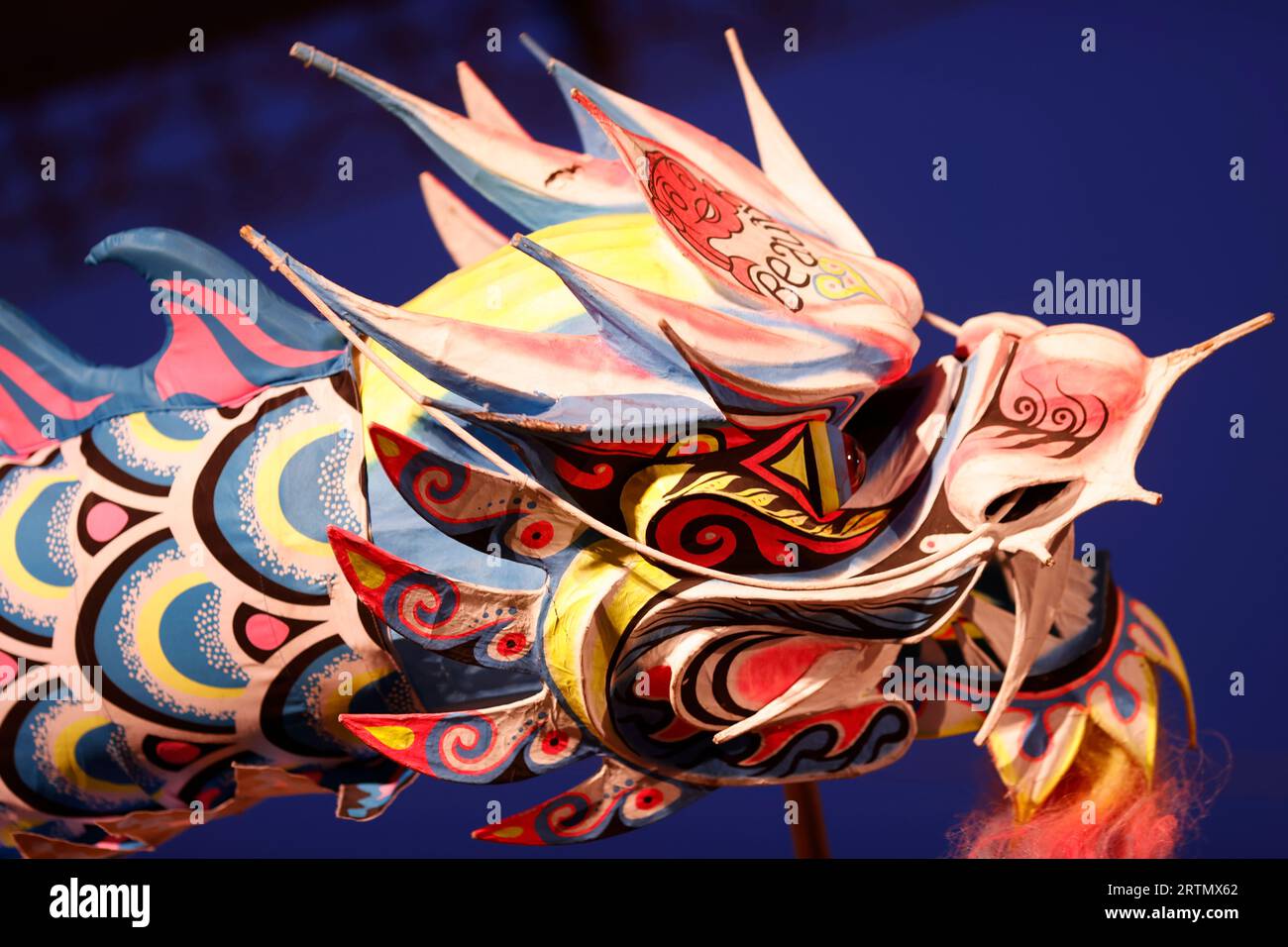 Dragon dance performers, Chinese New Year. Ho Chi Minh city. Vietnam ...