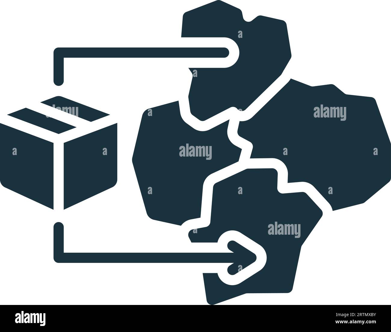 Parallel import icon. Monochrome simple sign from logistics collection ... Parallel import icon. Monochrome simple sign from logistics collection ...