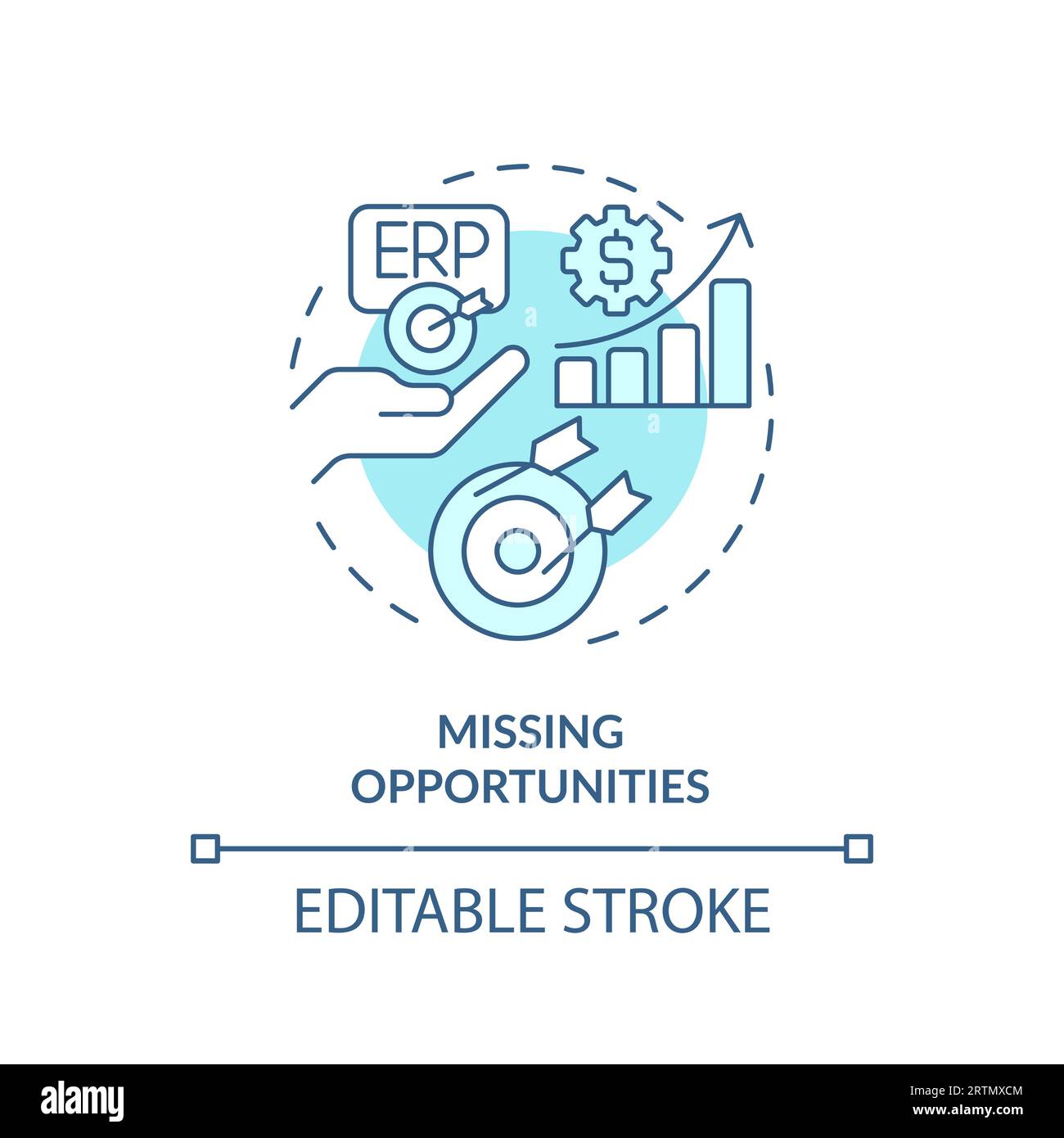 2D missing opportunities blue icon concept Stock Vector Image & Art - Alamy