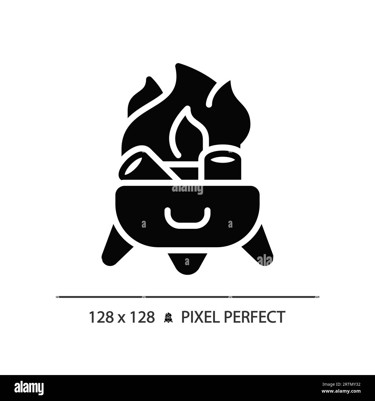 Campfire 2d Black and White Stock Photos & Images - Alamy