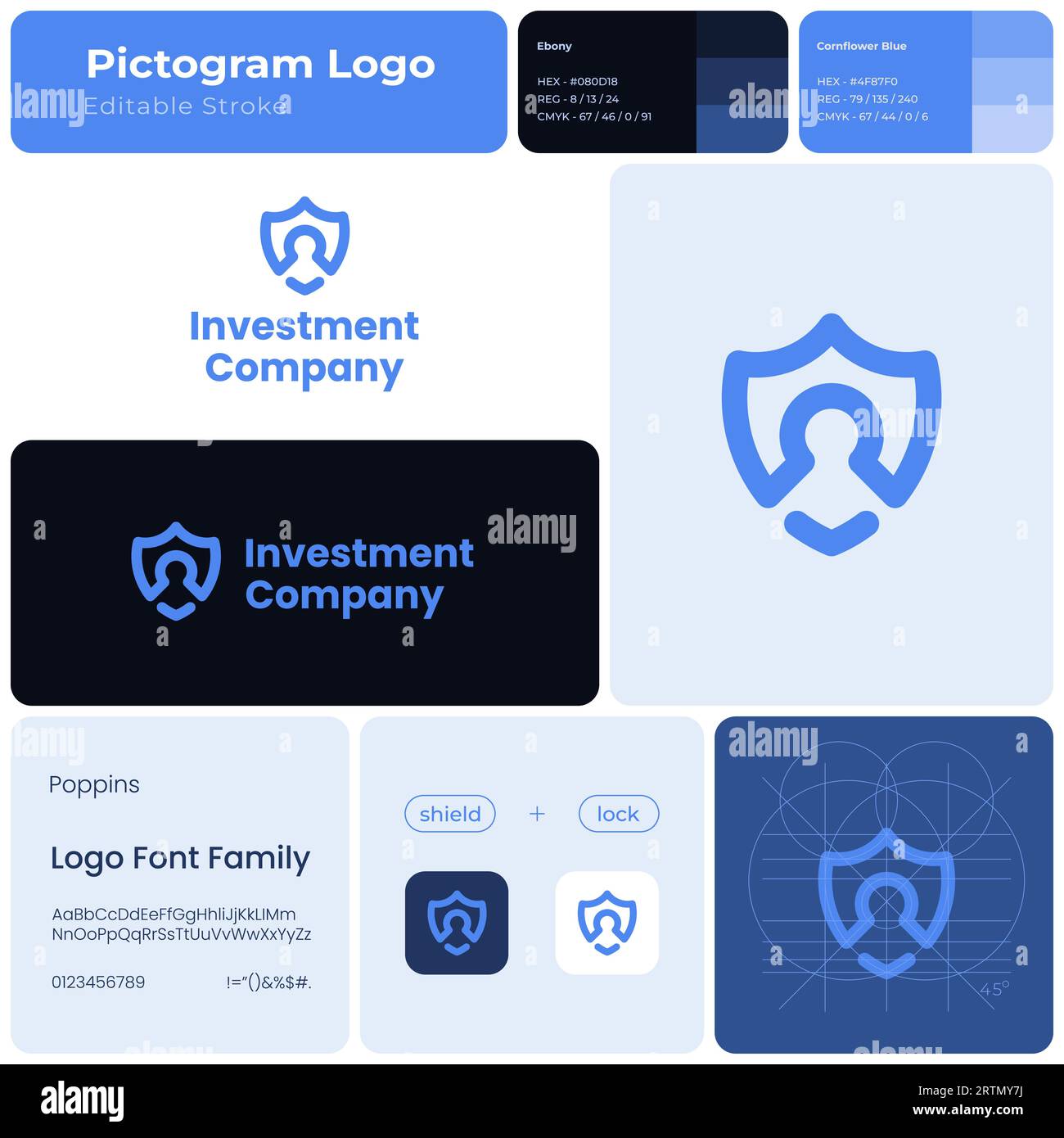 Investment company blue line business logo Stock Vector Image & Art - Alamy