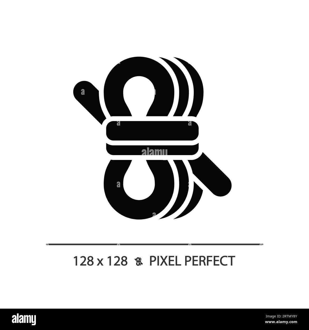 2D rope simple glyph style black icon Stock Vector Image & Art - Alamy