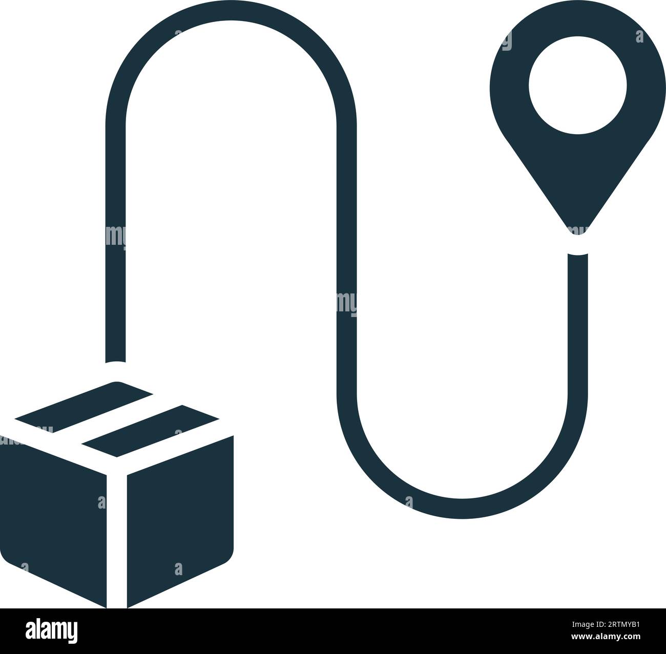 Delivery icon. Monochrome simple sign from logistics collection ...