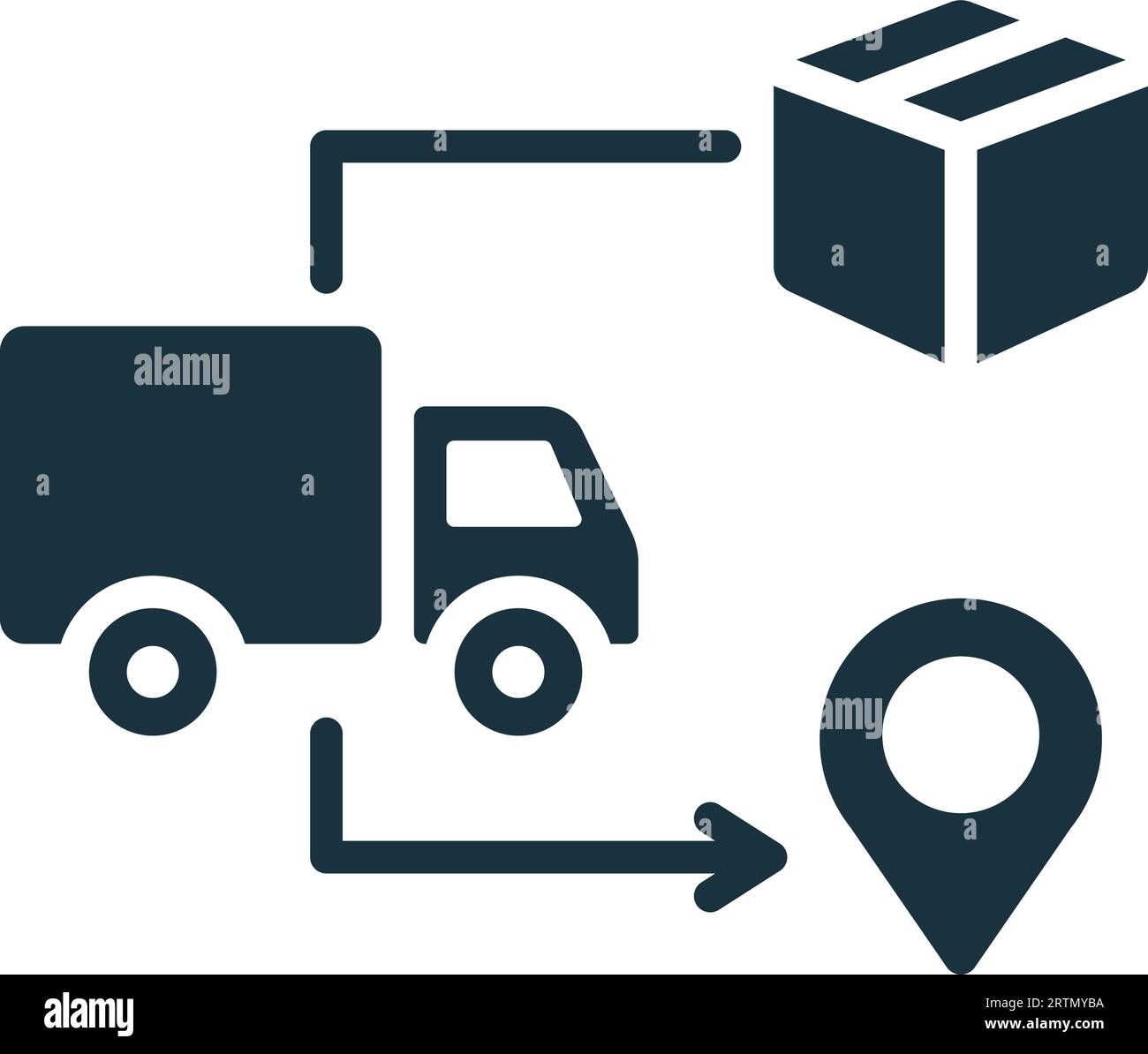 Transportation icon. Monochrome simple sign from logistics collection ...