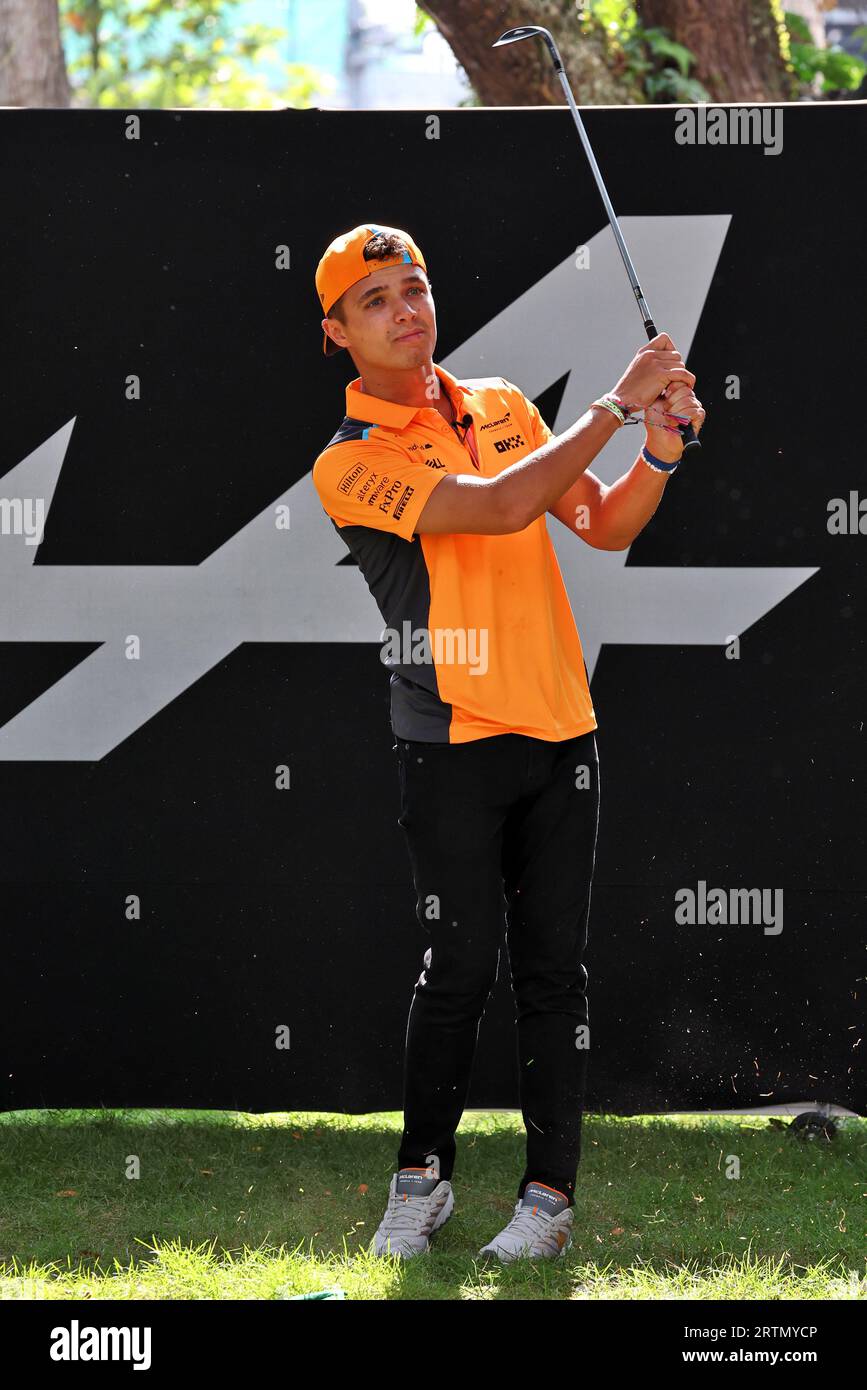 Singapore, Singapore. 14th Sep, 2023. Lando Norris (GBR) McLaren plays ...